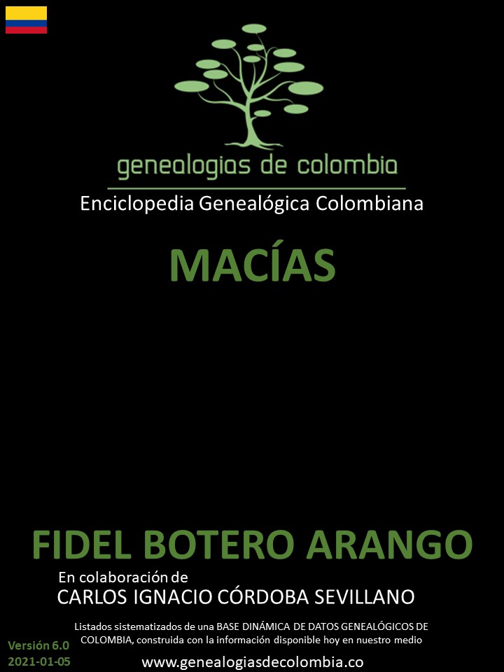 Genealogías de la famila de apellido MACIAS en Colombia
