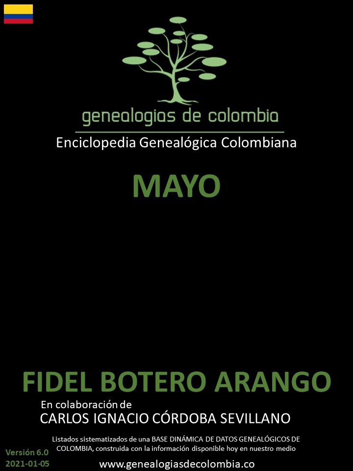 Genealogías de la famila de apellido MAYO en Colombia
